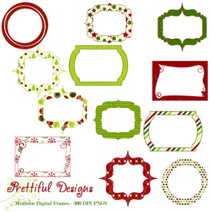 Christmas Digital Scrapbook Kit With Papers, Frames, and Clip Art ...