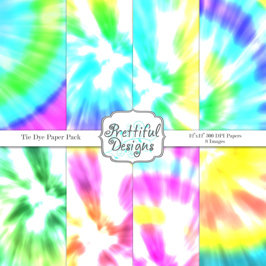 Tie Dye Digital Paper Pack for Personal or Commercial Use - Etsy