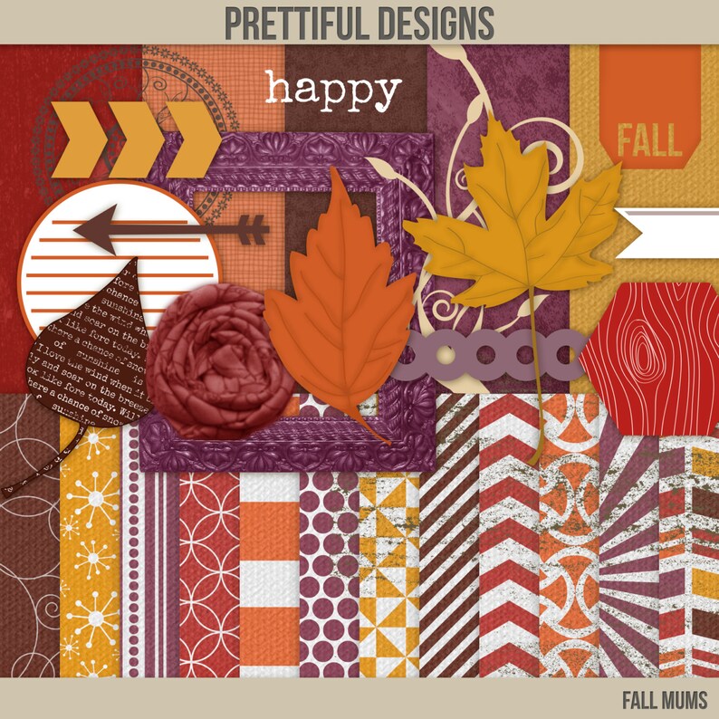Fall Digital Textured Papers and Solid Papers With Bonus - Etsy