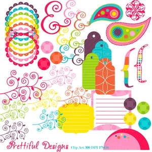 Digital Scrapbook Kit With Papers, Frames, Owls and Clip Art - Girly ...