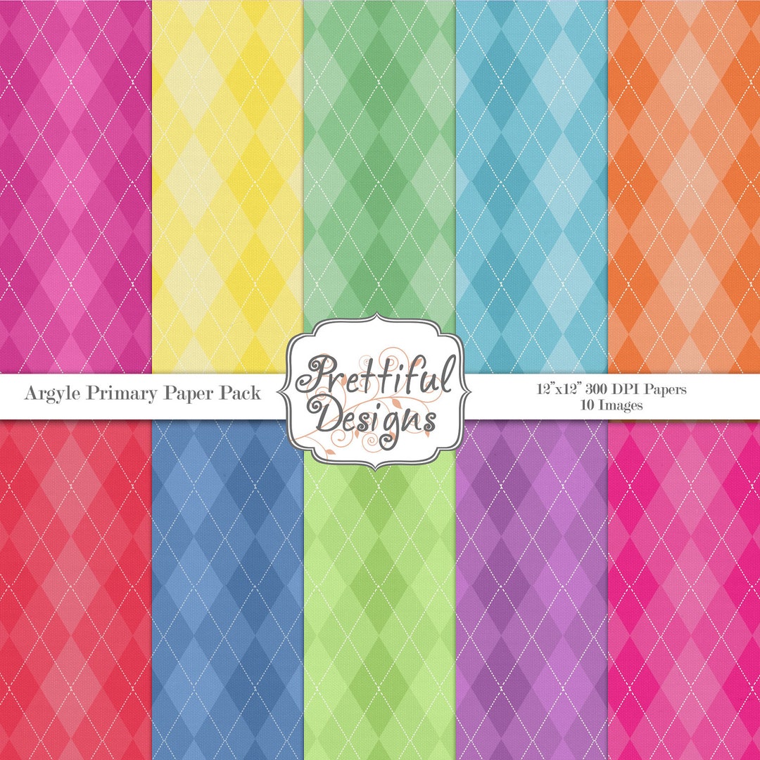 Argyle Digital Paper Pack Commercial Use - Etsy
