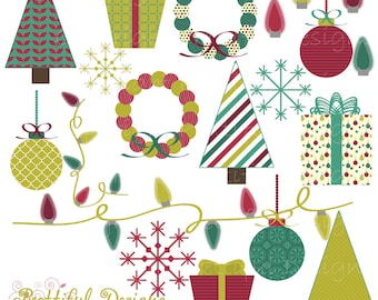 Christmas Clip Art Personal or Commercial Use Funky | Etsy