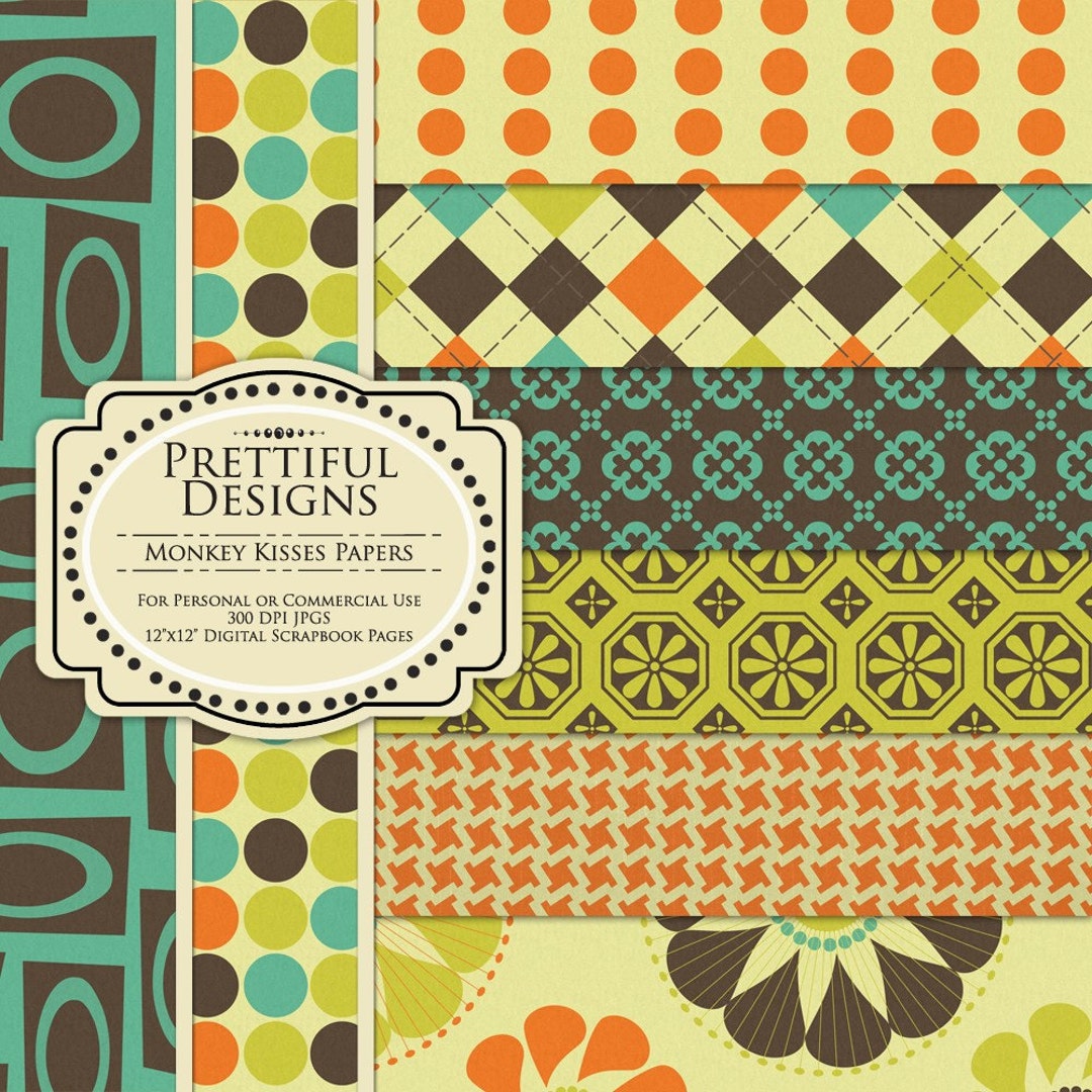 Digital Paper Pack for Personal or Commercial Use Monkey - Etsy