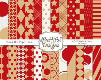 Sports Team Colors Digital Paper Pack Red and Black Commercial | Etsy