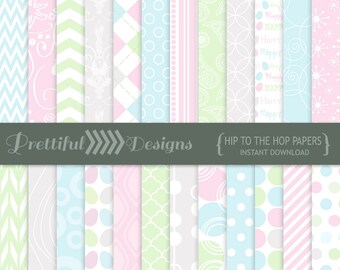 Pastel Digital Paper pastel Patterns Spring - Etsy