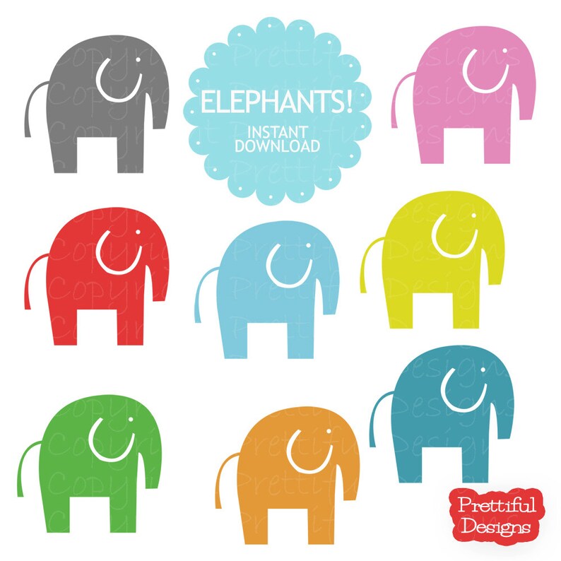 Elephant Clip Art PNG Transparent Digital Scrapbooking Commercial Use ...