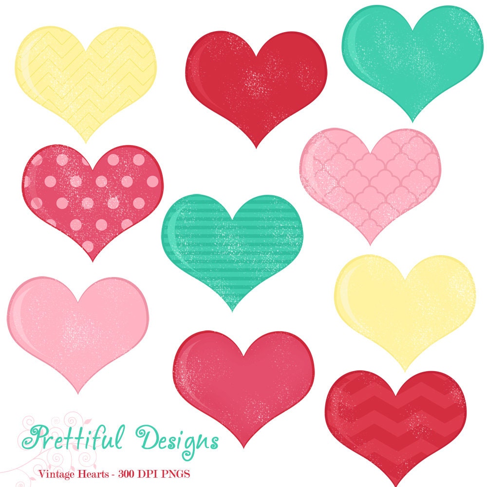 Heart Clip Art Valentine Heart Clipart - Etsy