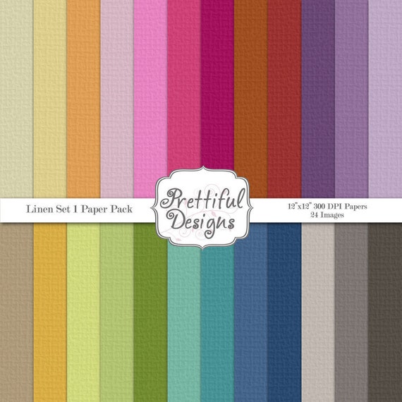 Linen Solid Digital Paper Pack - Personal and Commercial Use - Linen ...