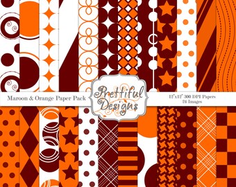 Sports Team Colors Digital Paper Pack Red and Black Commercial | Etsy