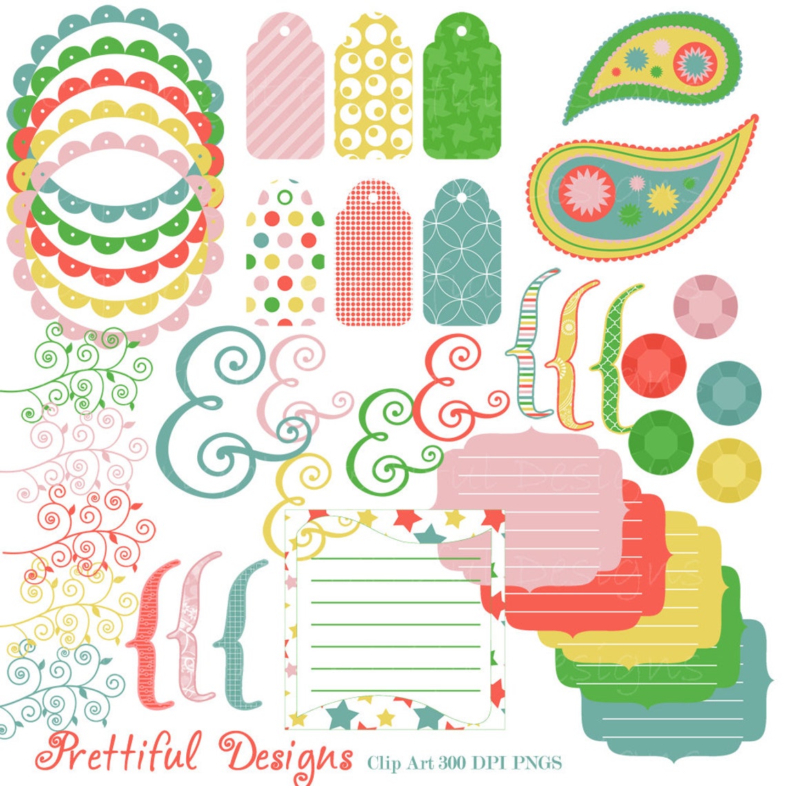 Digital Scrapbook Kit Scrapbooking Paper Digital Frame Clip - Etsy