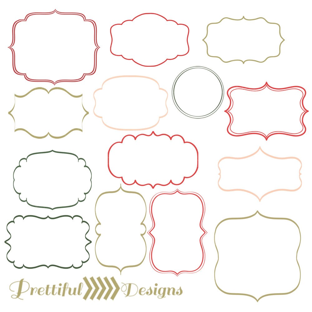 Digital Frames Clip Art Transparent Commercial Use 14 Border DIY ...