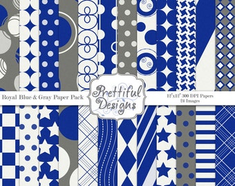 Orange and Blue Sports Team Colors Digital Paper Pack | Etsy