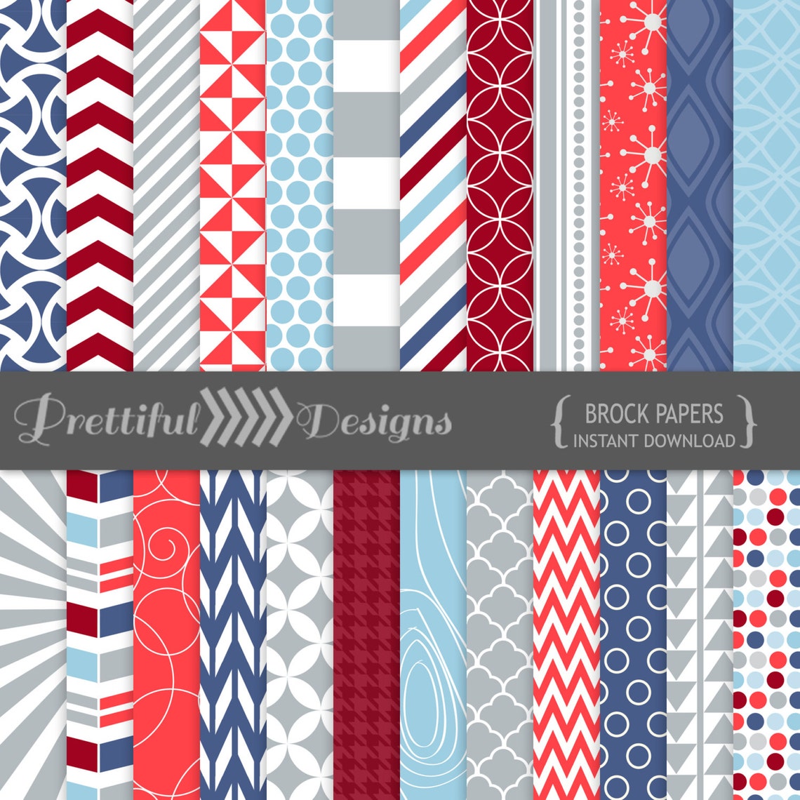 Boy Colors Digital Paper Backgrounds Printable Combo - Etsy