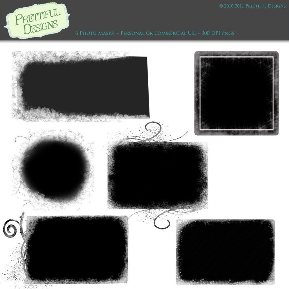 Photo Masks Set 2 for Digital Scrapbooking Photographers - Etsy