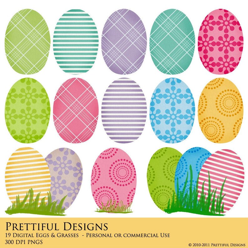 Easter Egg Clip Art Commercial Use Clip Art - Etsy