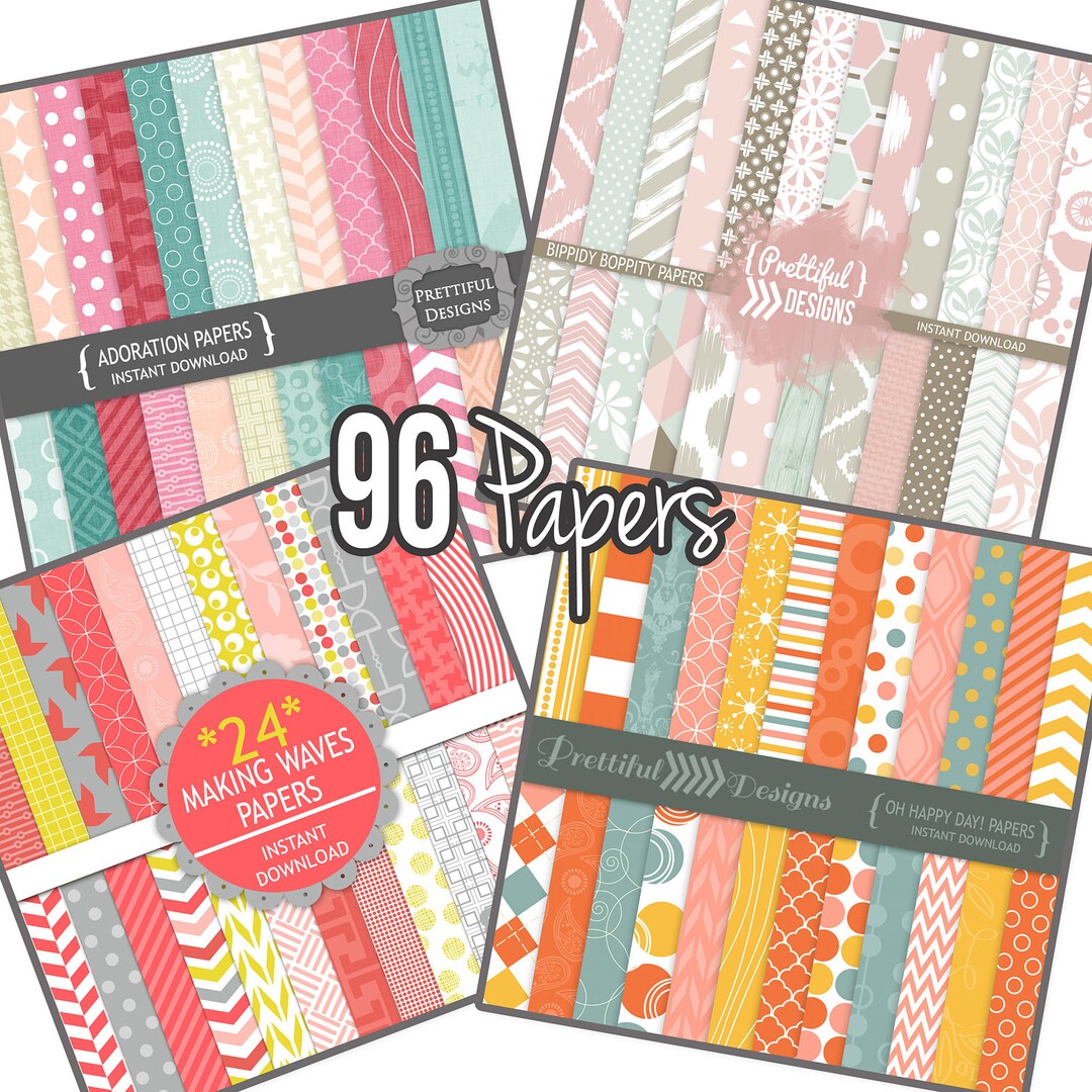 Commercial Use Digital Paper Bundle Girl Colors - Etsy