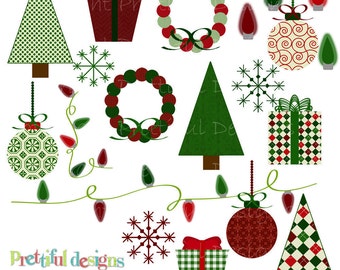 Christmas Clip Art Personal or Commercial Use Funky | Etsy