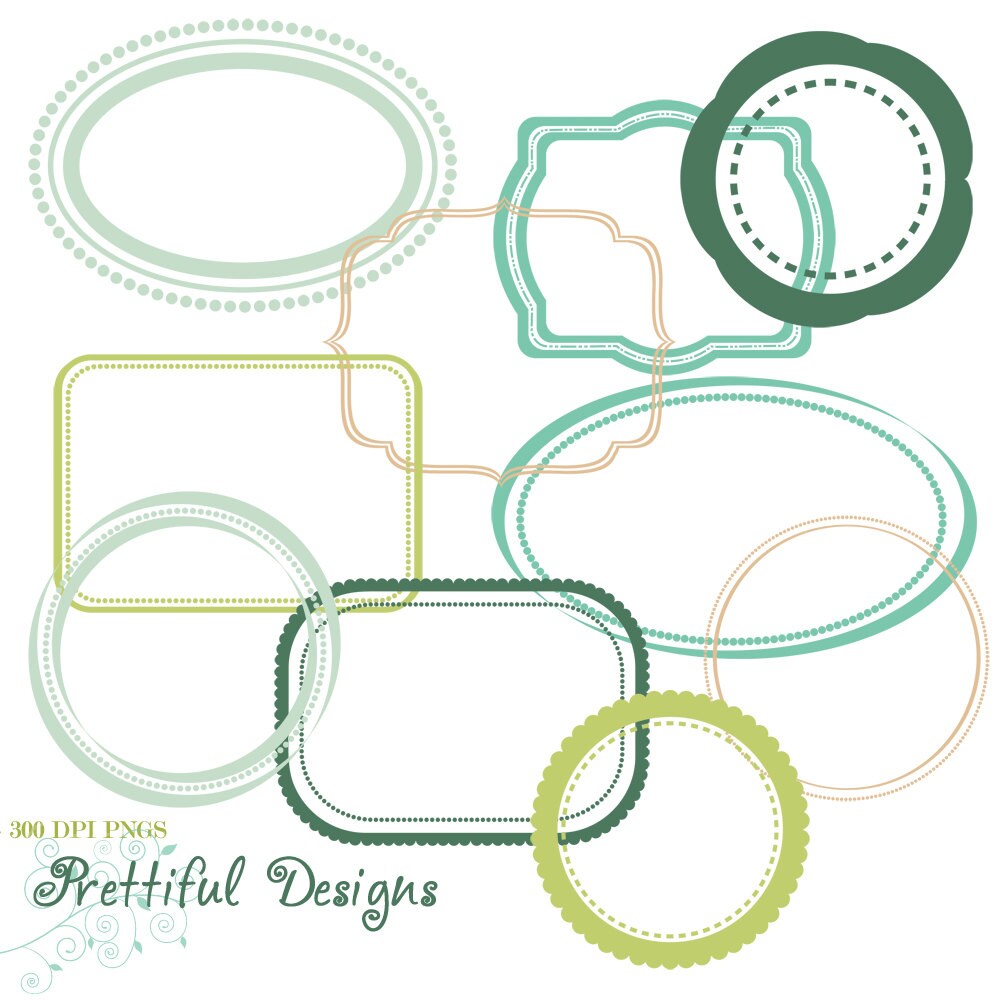 Turquoise and Salmon Digital Paper Clip Art Kit Personal and - Etsy