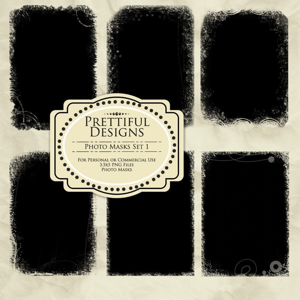 Photo Masks Clipping Mask Photo Frame Clip Art Commercial Use - Etsy