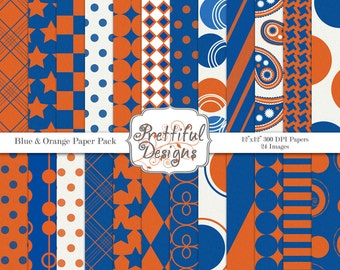 Digital Paper Pack - Personal and Commercial Use - Sports Team Colors ...