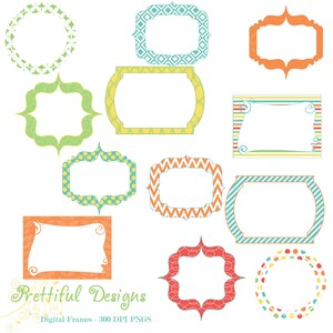 Beach Party Digital Scrapbook Kit Scrapbooking Paper Digital Frame Clip ...