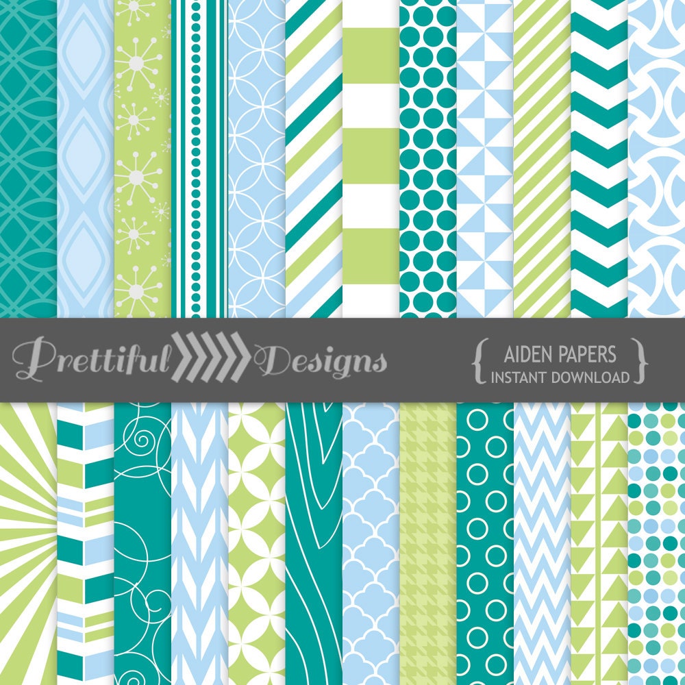 Boy Colors Digital Paper Backgrounds Printable Combo - Etsy