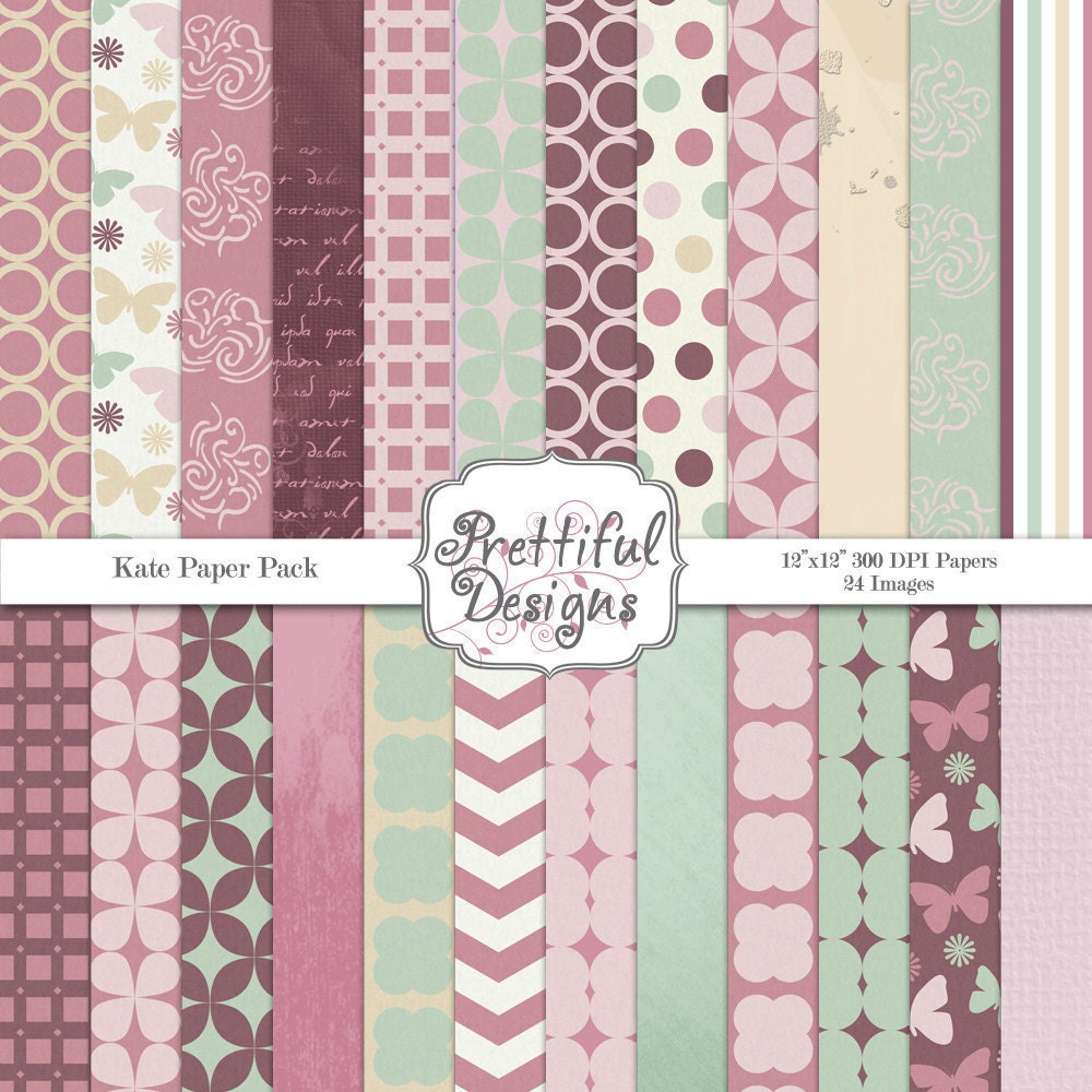 Digital Paper Pack Personal and Commercial Use Kate - Etsy