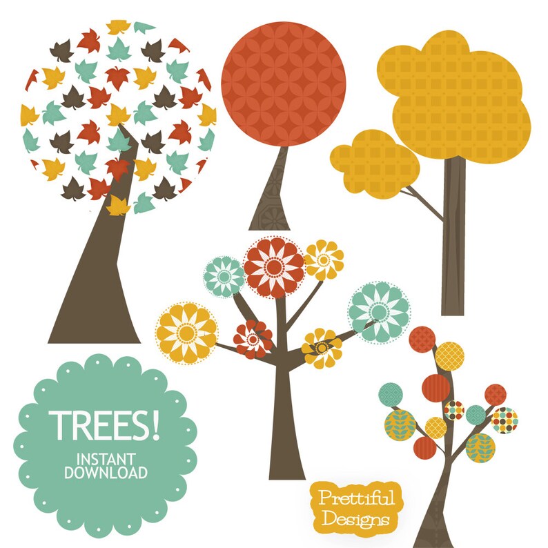 Fall Digital Scrapbook Kit Clip Art Bird Patterned Scrapbooking ...
