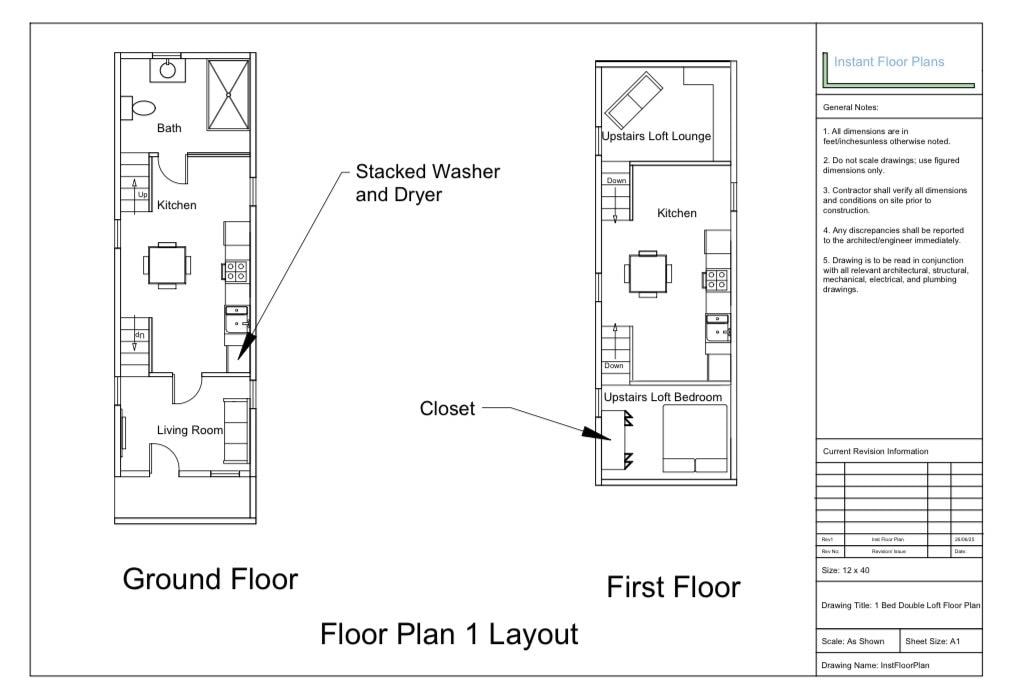 Shed to Home Conversion Floor Plan: 12x40 DIY Cabin Design (PDF ...