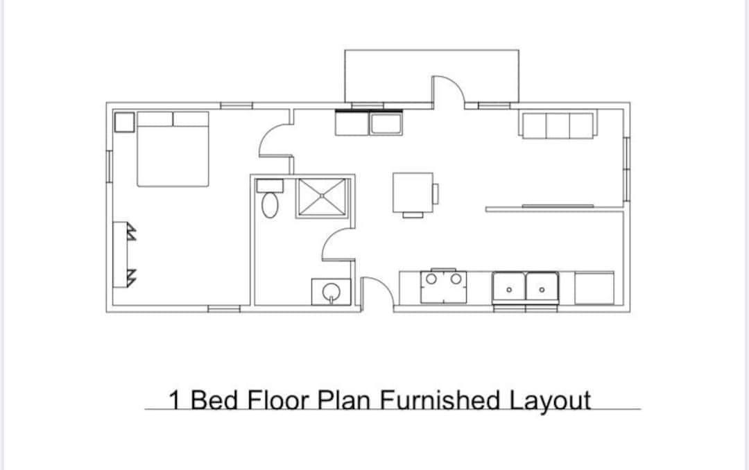 16x40 Tiny House Plans: 1 & 2 Bedroom Layouts (PDF + CAD Blueprints) - Etsy