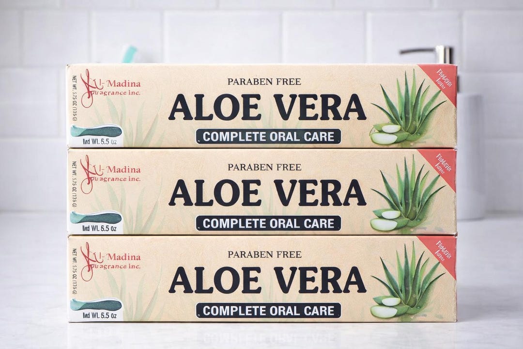 Natural Aloe Vera Toothpaste | Tea Tree & Peppermint Oil, 5.75oz - Etsy