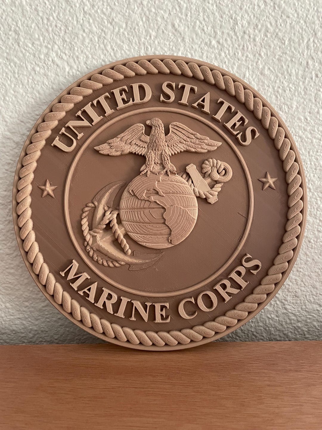 USMC United States Marine Corps Eagle Globe Anchor EGA 3D Wood Color ...