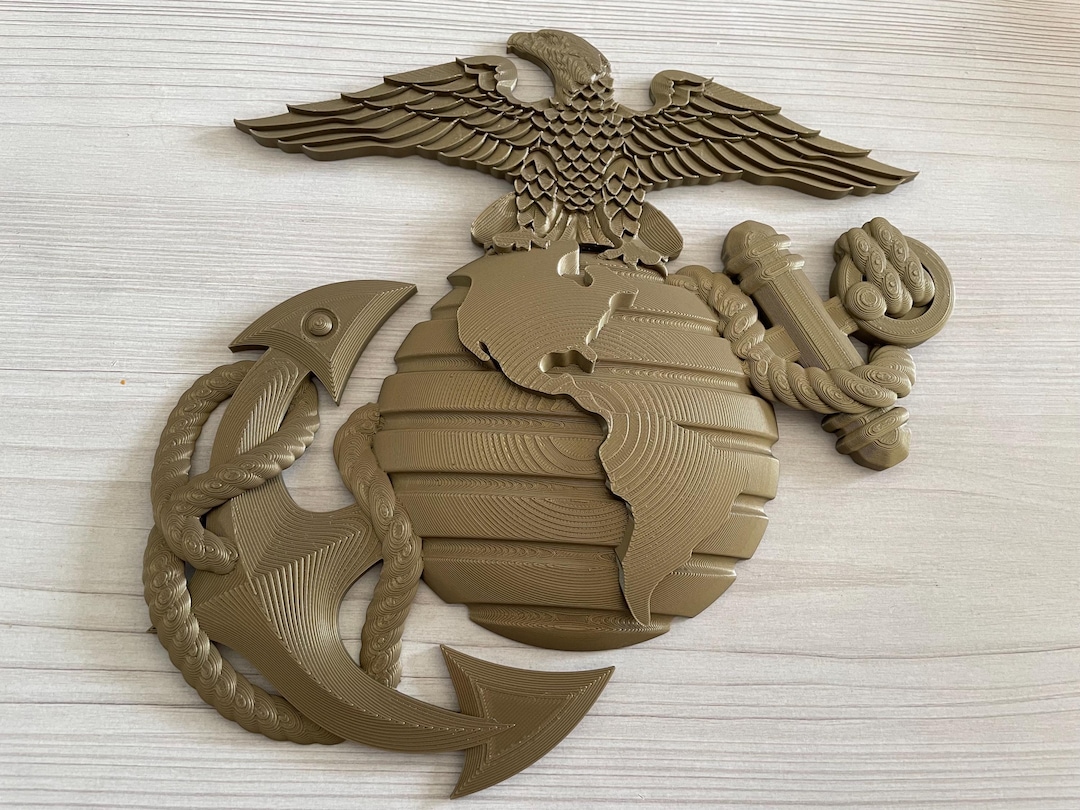 USMC United States Marine Corps Eagle Globe Anchor EGA 3D Emblem 9.25 ...
