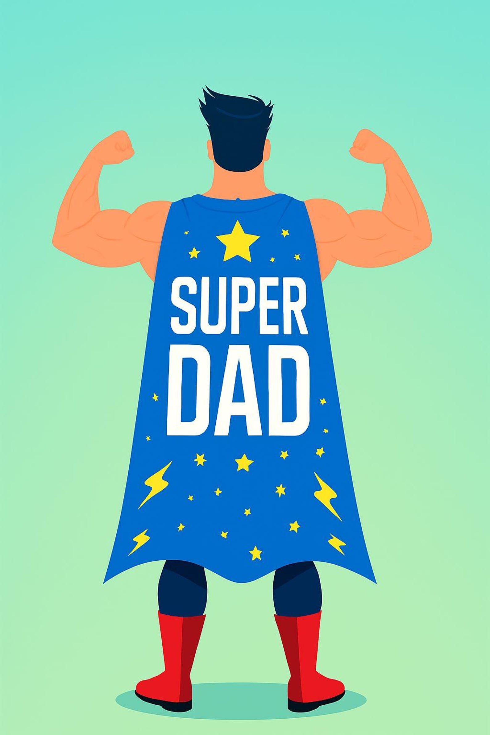Father's Day Clipart Poster - Super Dad - Etsy
