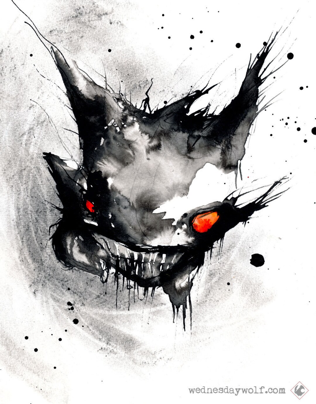 Gengar Matte Print - Etsy