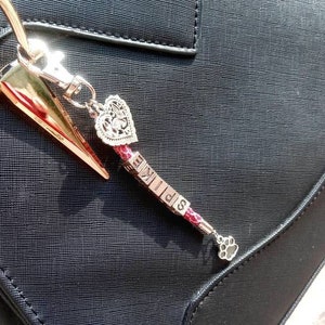 Personalized Pet Name Keyring, Custom Pet Name Gift for Animal Lover ...