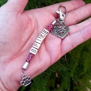 Personalized Pet Name Keyring, Custom Pet Name Gift for Animal Lover ...