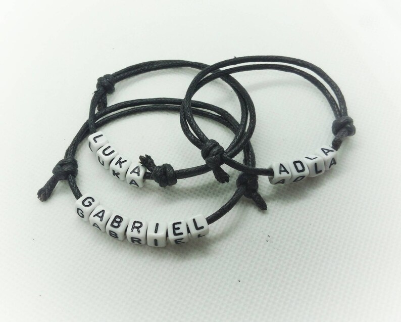 Set of SIX Custom Friendship Bracelets Name Bracelet for - Etsy