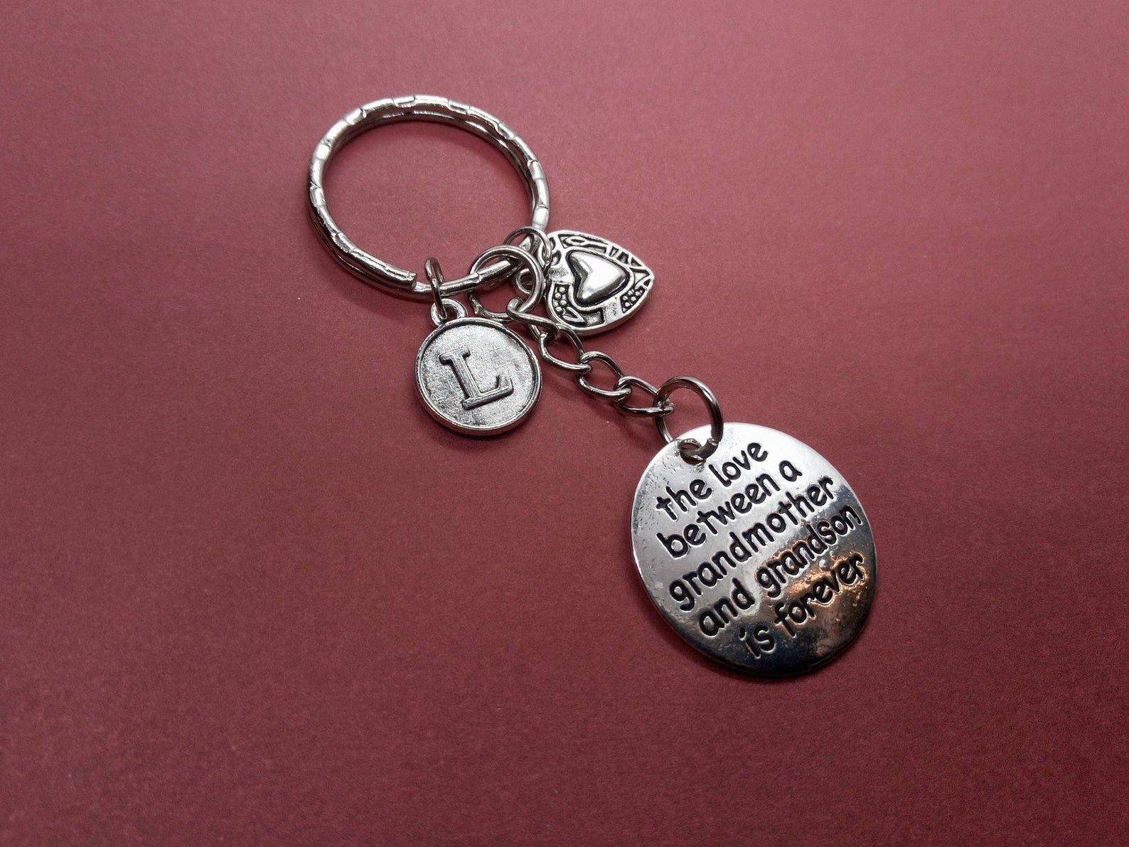 Custom Grandmother and Grandson Keychain, the Love Between Grandmother ...