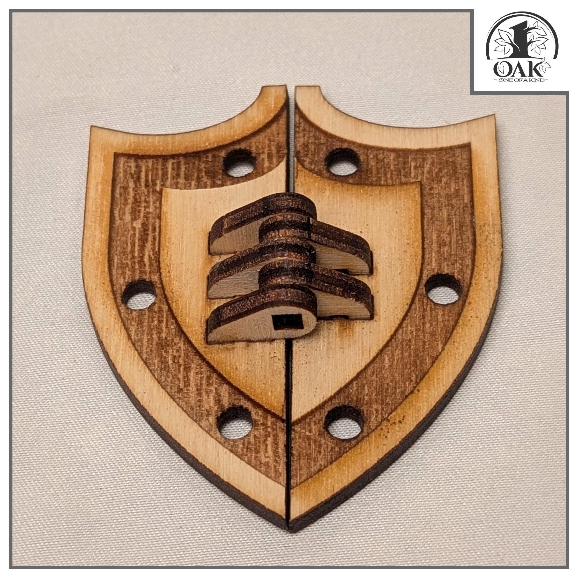 Hinges - Wooden Shield Hinges for Crafts - Hardware Included - Elegant ...