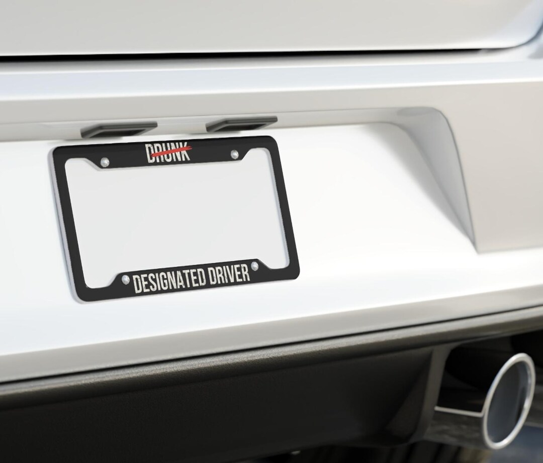 Designated Driver License Plate Frame | Funny Sober Car Accessory ...