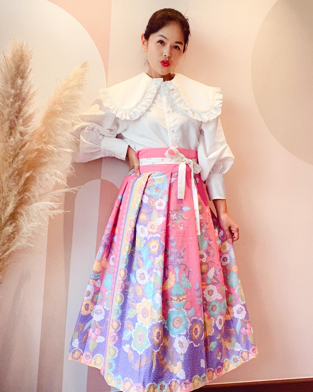 Handmade Hanbok Batik Wrap Skirt - Etsy