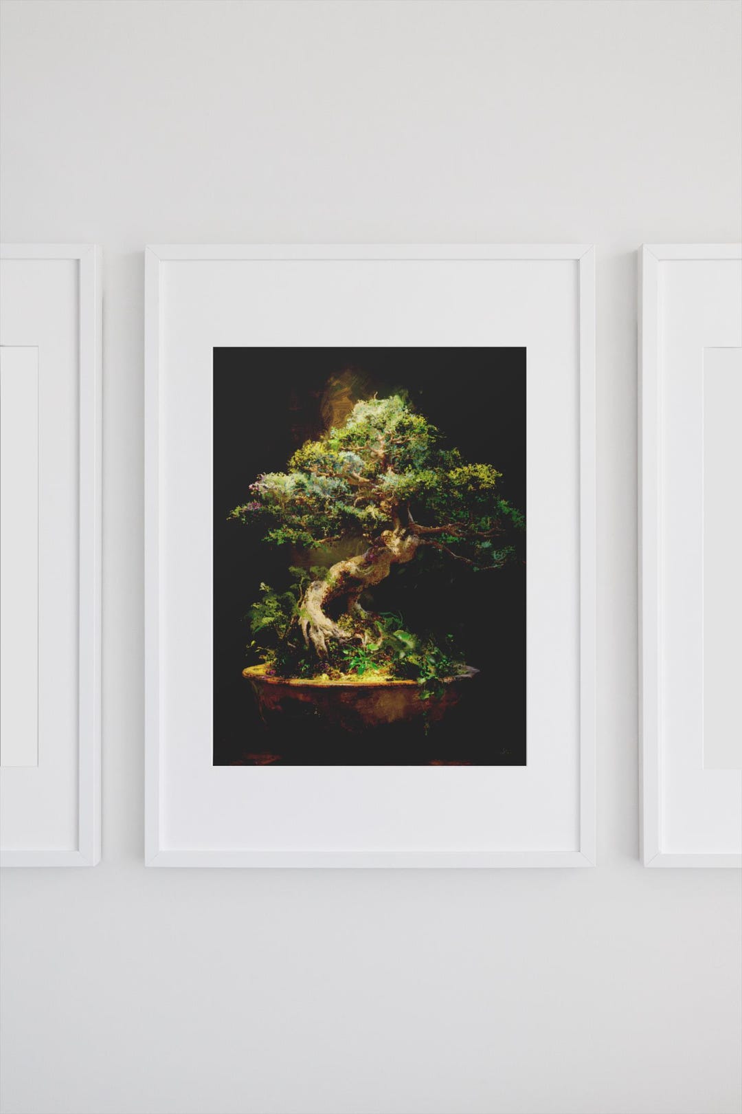 Bonsai Pixel Art Print: Japanese Pine Tree, Zen Wabi Sabi Decor - Etsy