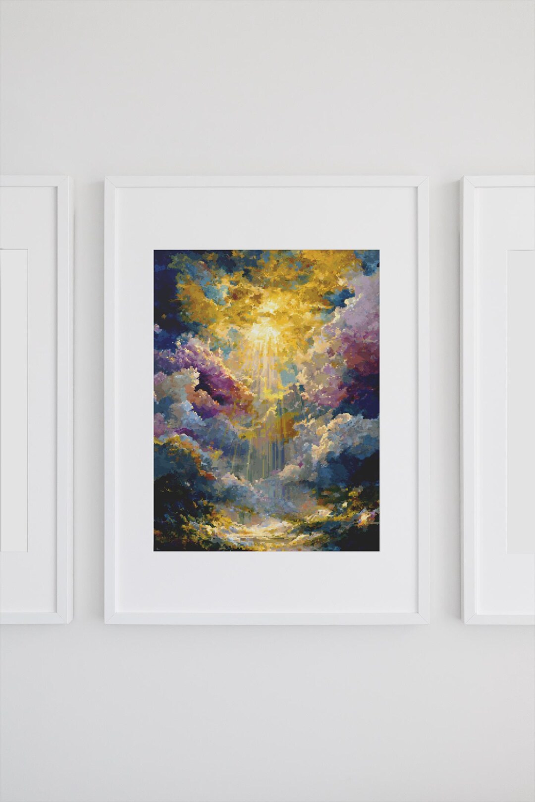 Amaterasu Sun Goddess Pixel Art Print: Japanese Mythology Wall Decor - Etsy