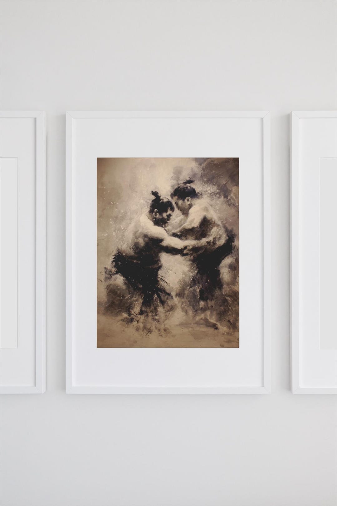 Sumo Wrestling Ink Art｜japanese Martial Print｜rikishi Wall Decor｜sumi-e ...