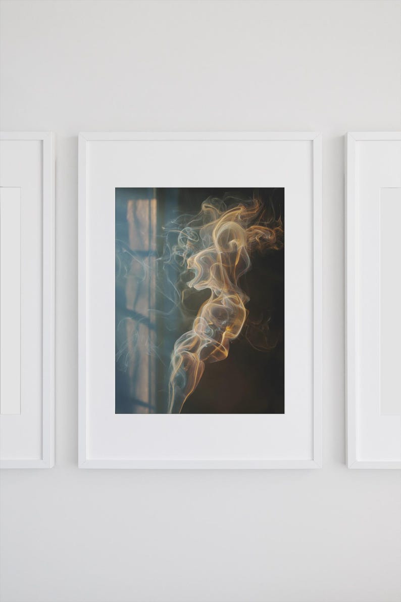 Incense Smoke Art Print｜ethereal Vapor Poster｜mystical Light ...