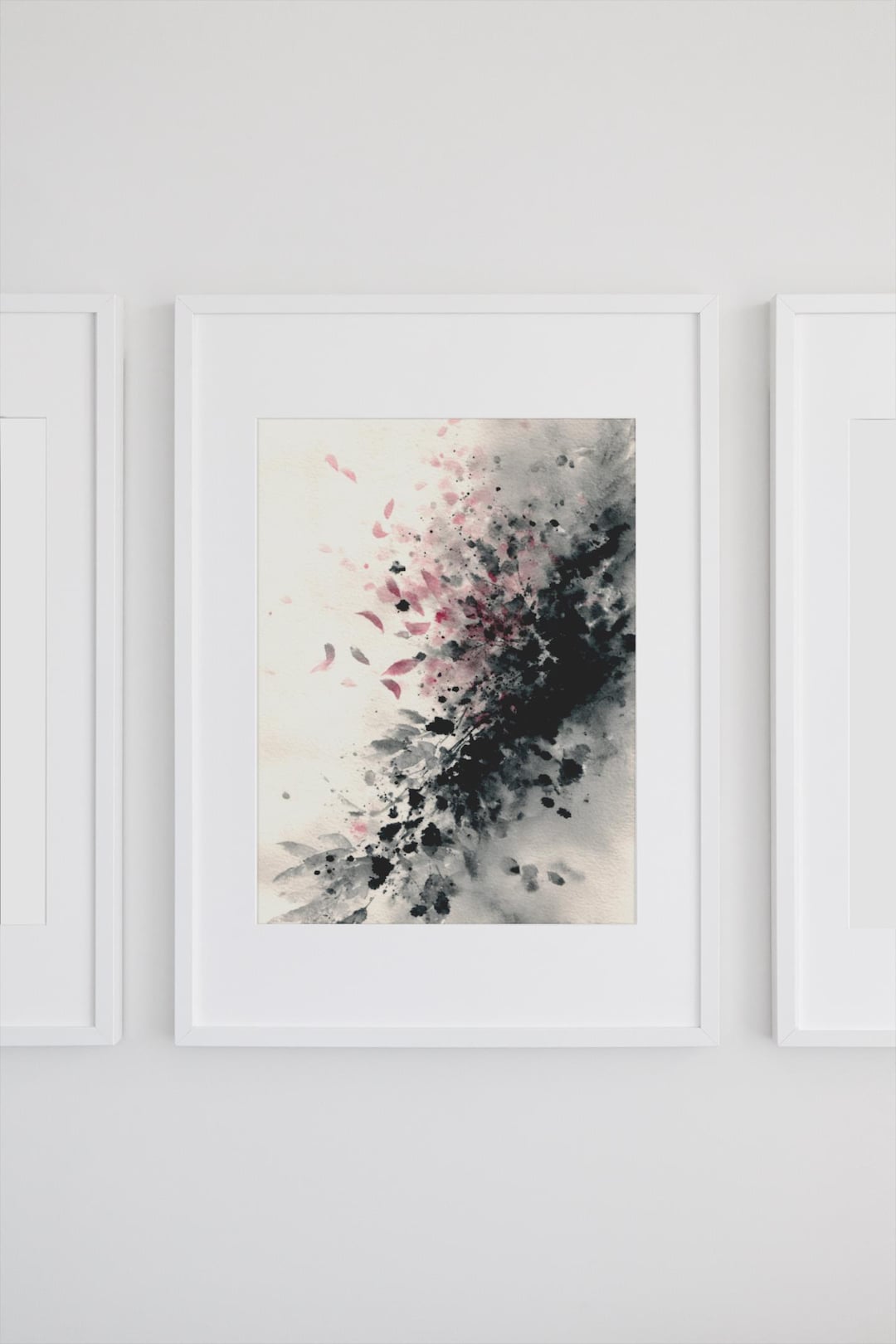 Sakura Sumi-e Wall Art｜cherry Blossom Ink Painting｜zen Spring Decor - Etsy
