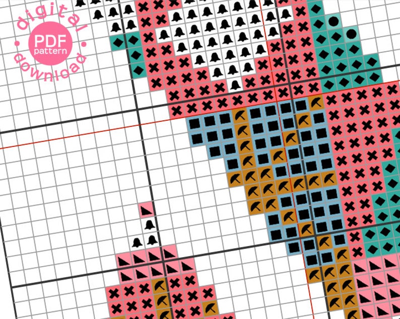 Geometric Initial X Modern Cross Stitch Pattern Digital - Etsy