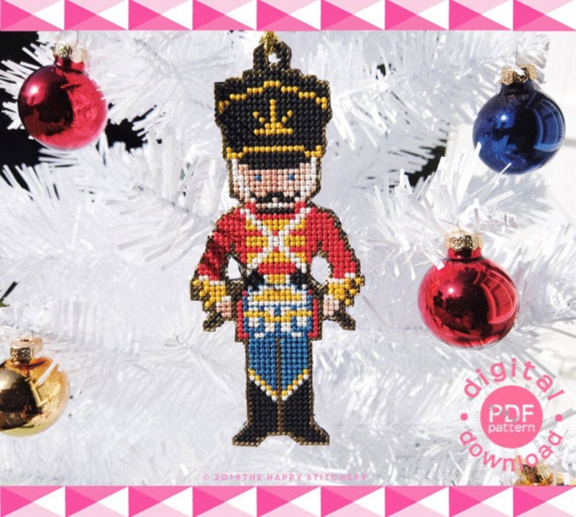 Toy Soldier Ornament - Modern Cross Stitch Pattern - Digital Download ...
