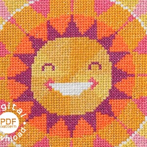 Ray of Sunshine - Modern Cross Stitch Pattern - Digital Download ...